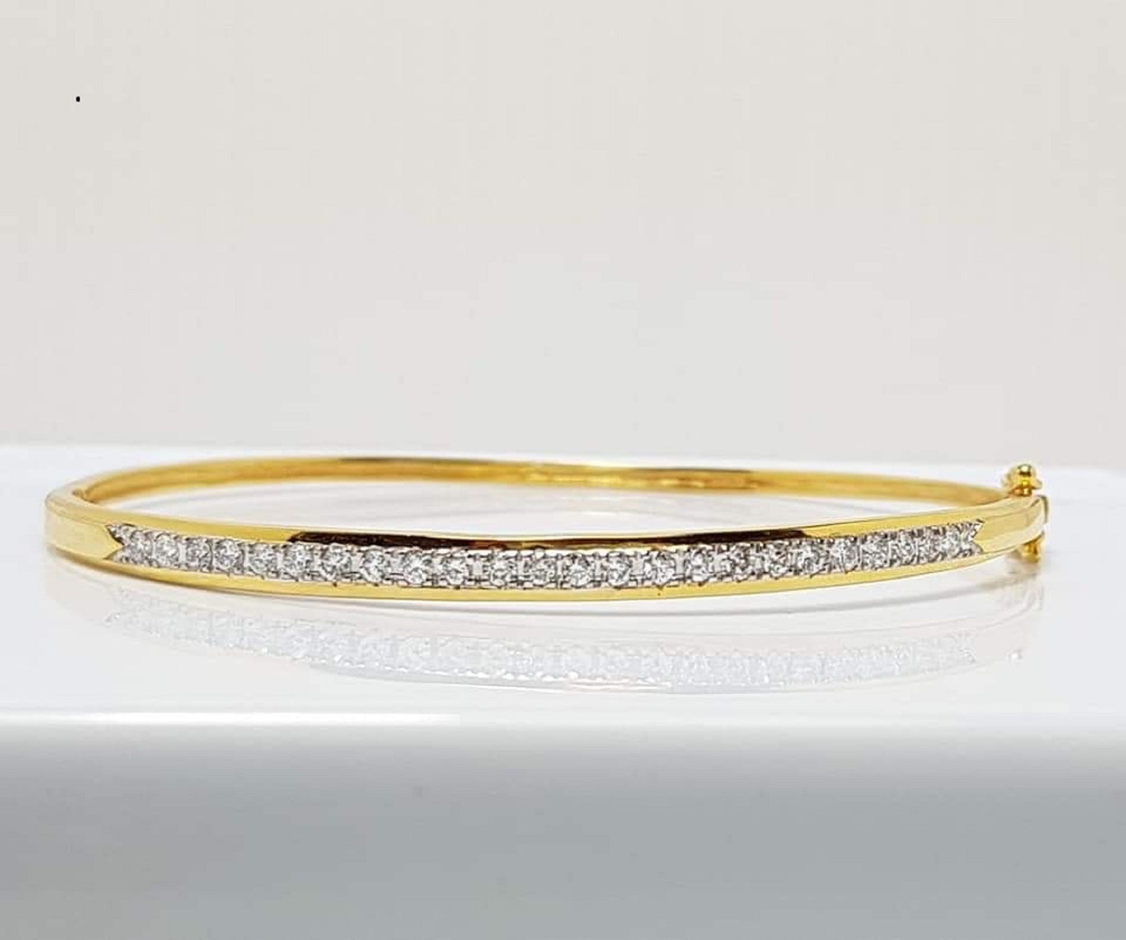 Diamond Bangle for Women &man Gold Bangle Round Brilliant Cut Diamond ...