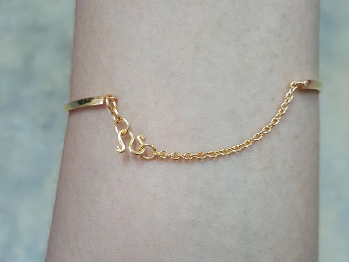 One Row Bangle Chain Diamond Bangle For Women Gold Bangle | Etsy