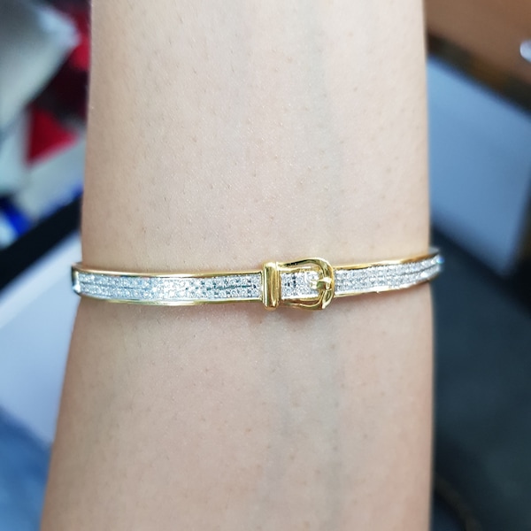 Diamond Bangle - Etsy