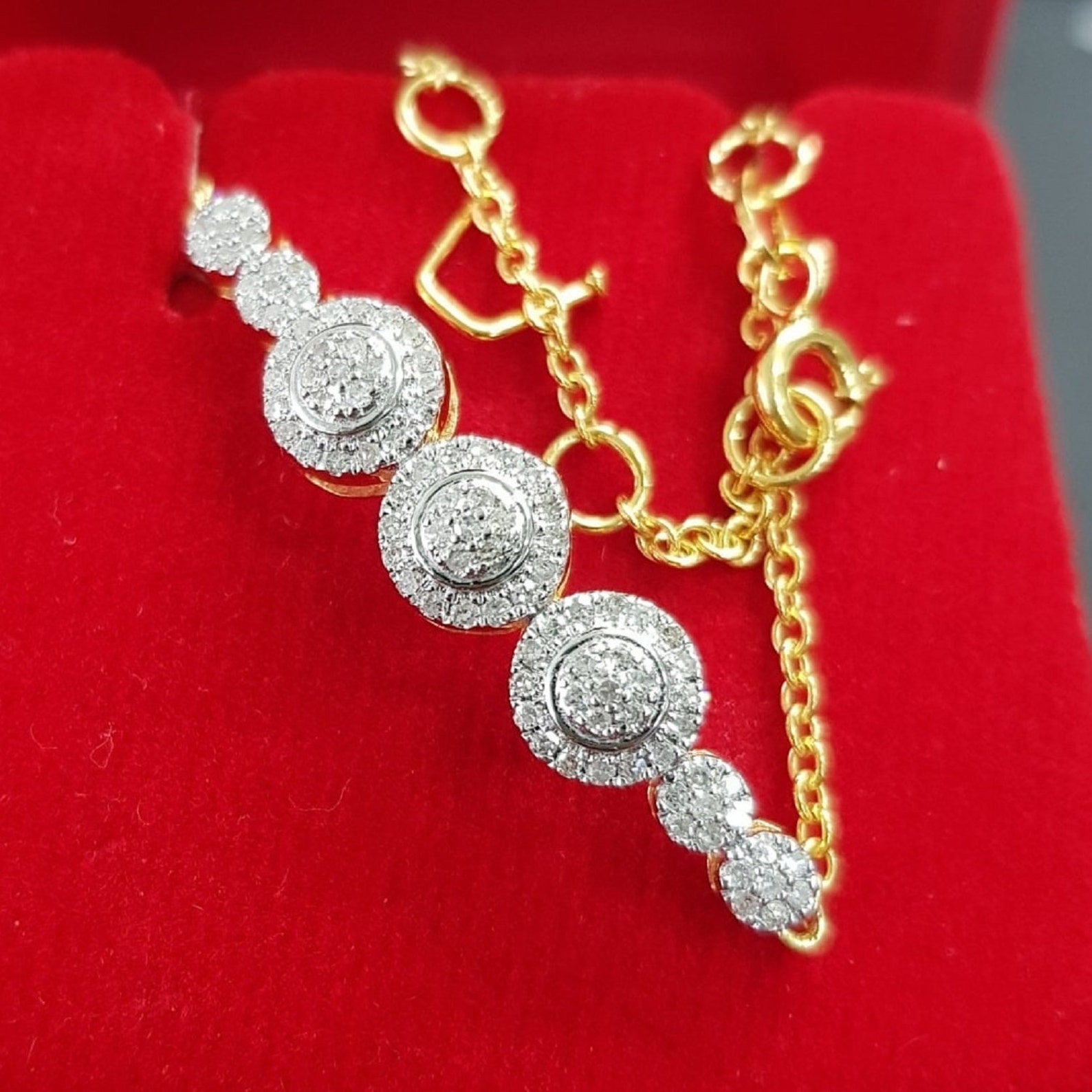 Diamond Bracelet Pave Diamond Natural 100% Gift for Her - Etsy