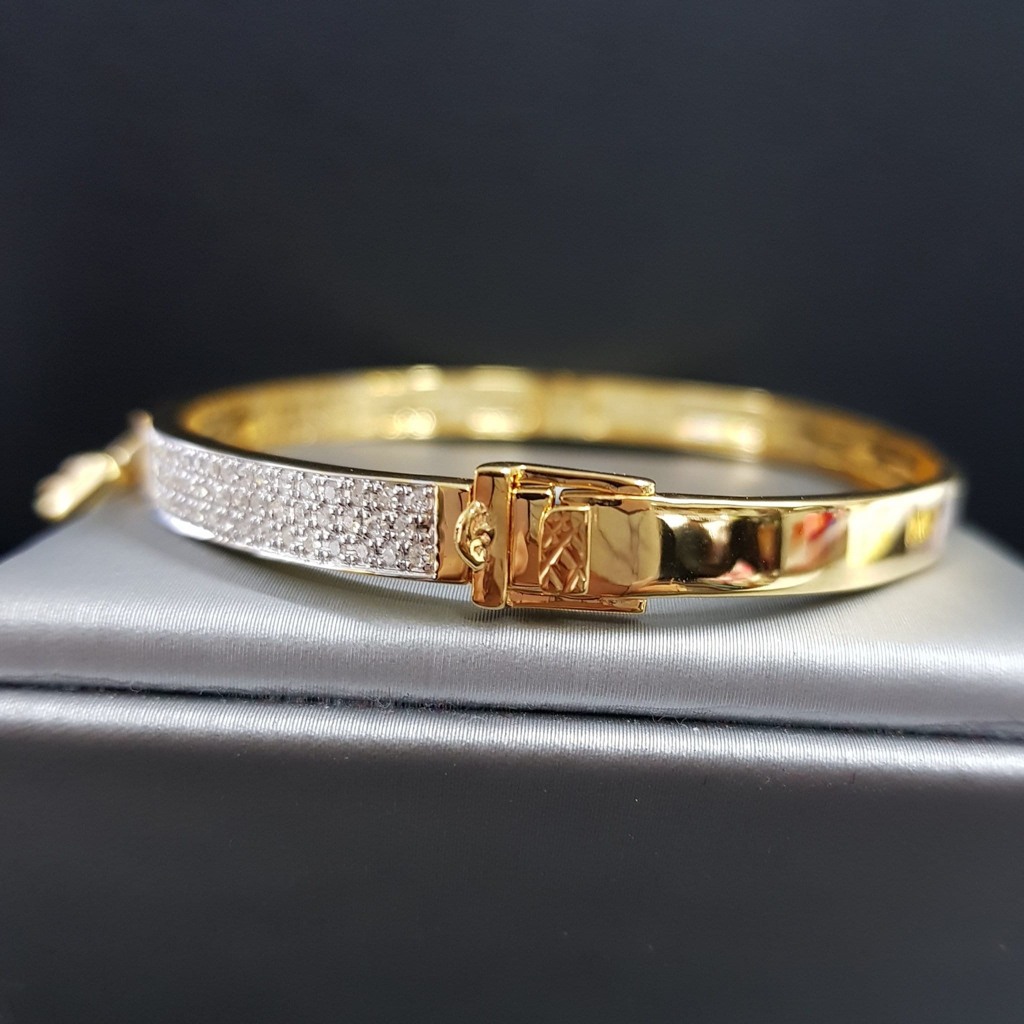 Diamond Bangle Gold Key Padlock Women Luxury Bangle Diamond Bridal Gift ...