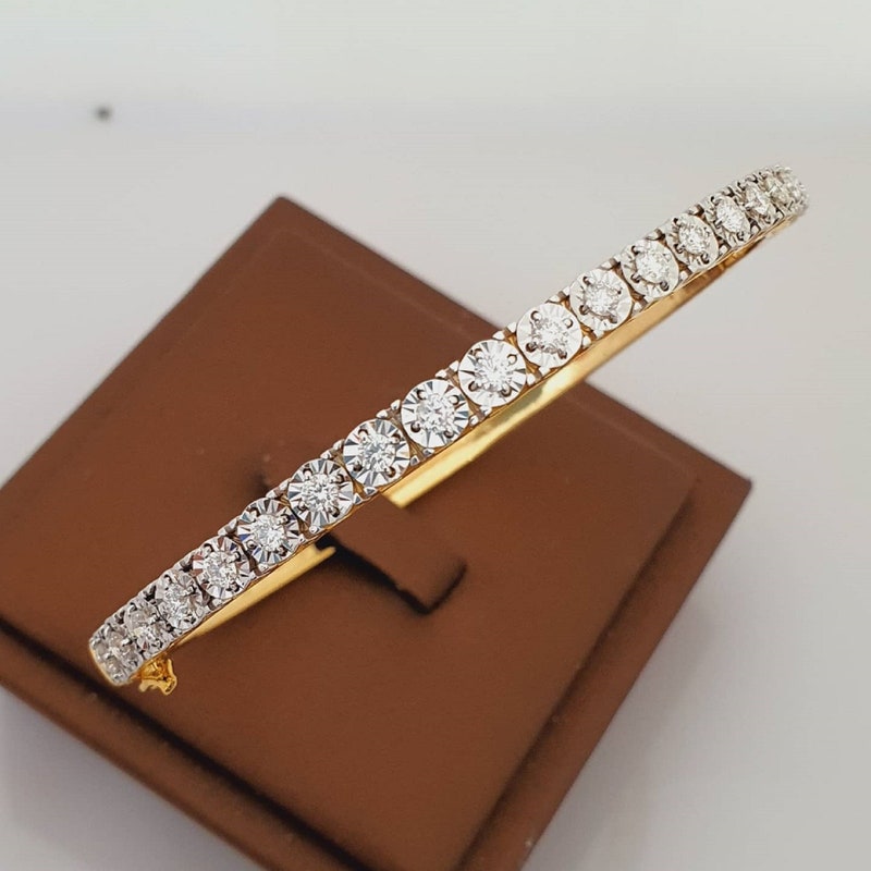 Diamond Bangle - Etsy