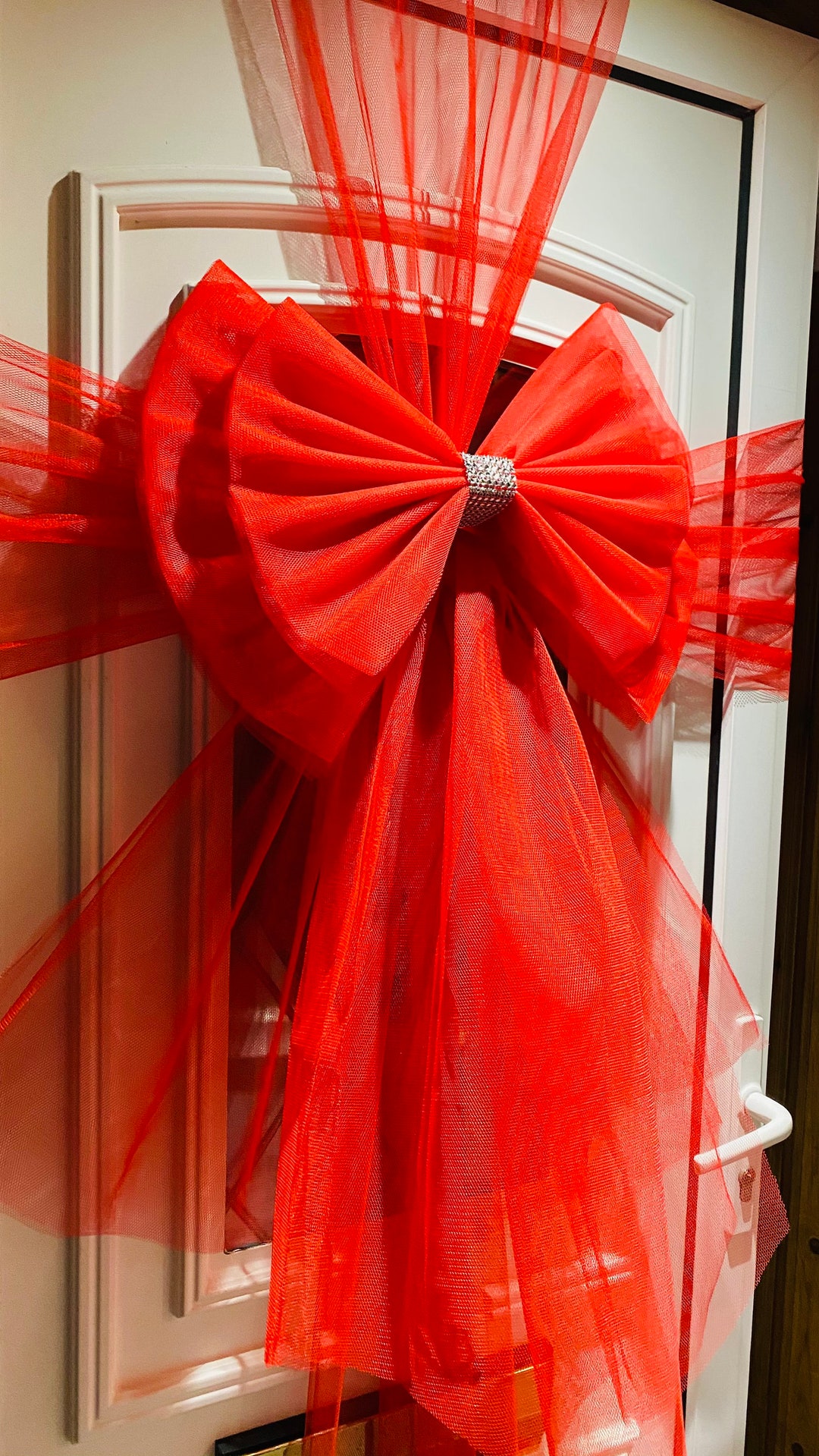 Giant Red Bow Party Decor Christmas Decorations Door Wreath - Etsy