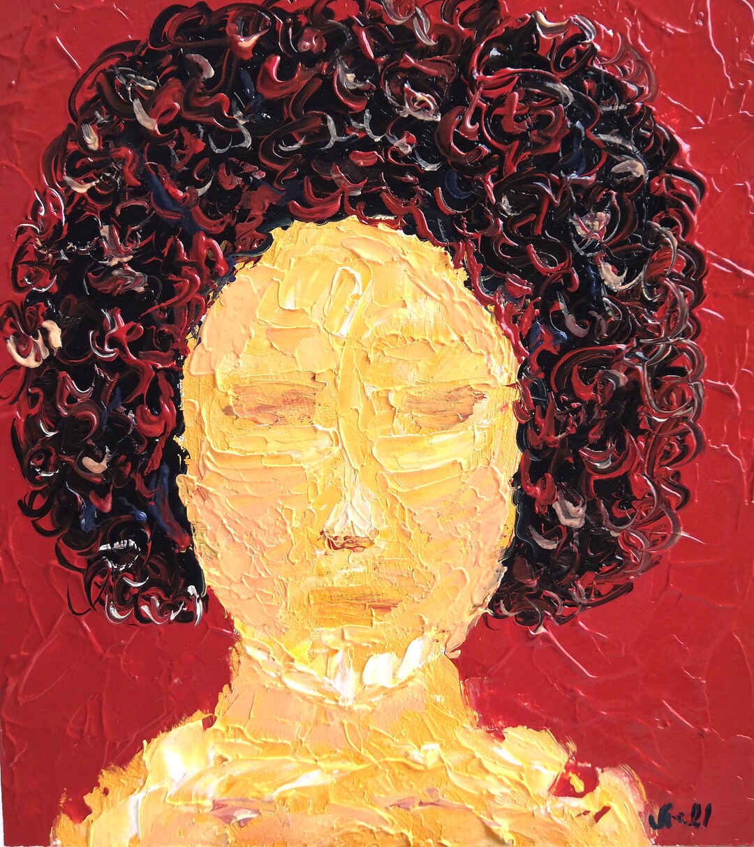 Faceless Portrait, Portrait Painting, Original Artwork, 8 - Etsy