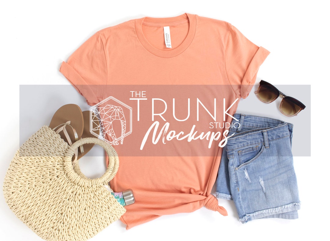 3001 SUNSET Mockup, Sunset 3001 Mockup, Bella Canvas 3001 Mockup, 3001 ...