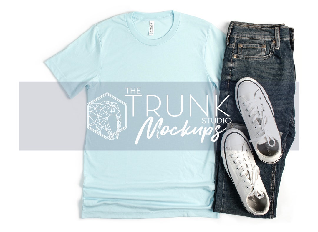 Heather Ice Blue 3001 Mockup Bella Canvas Heather Ice Blue - Etsy