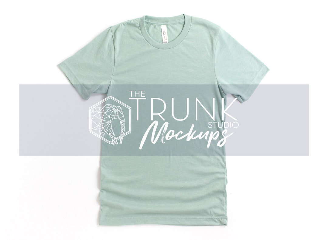 3001 HEATHER DUSTY BLUE Mockup, Bella Canvas Heather Dusty Blue Mockup ...