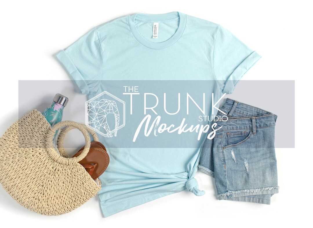 3001 Heather Ice Blue Mockup, 3001 Mockup Heather Ice Blue, Heather Ice ...