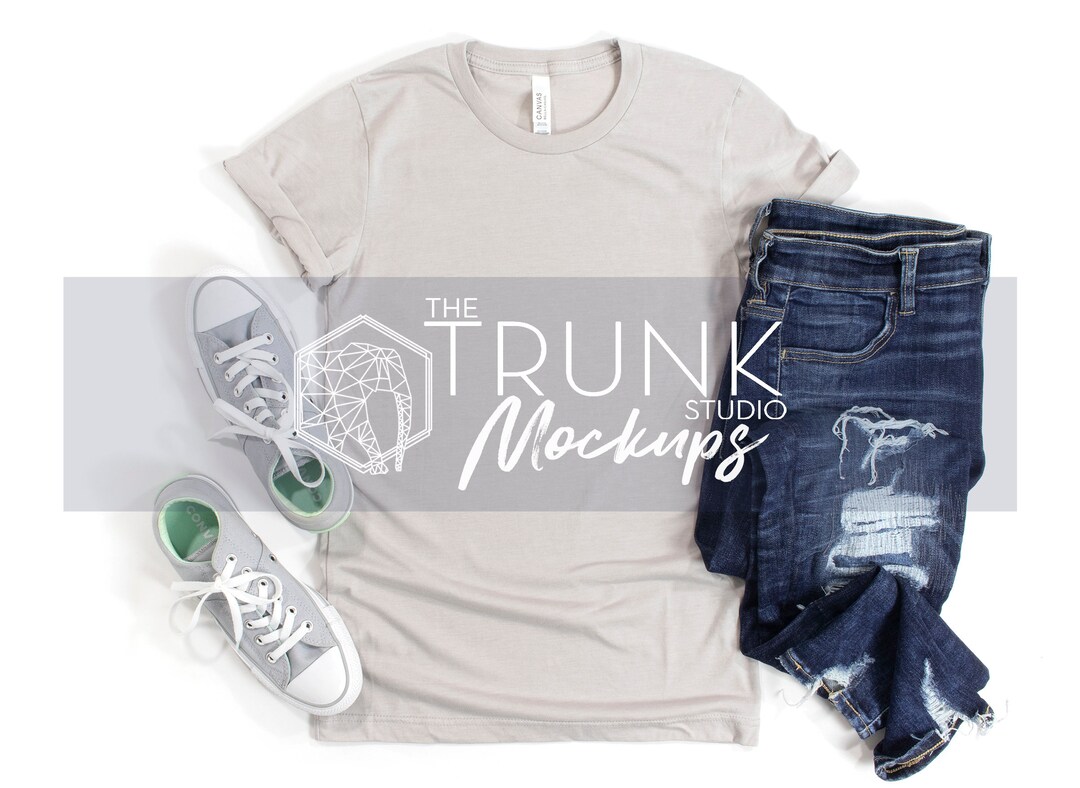 3001 Heather Cool Grey Mockup, Heather Cool Grey 3001 Mockup, Bella ...