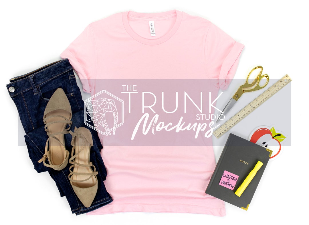 TEACHER Shirt Mockup, 3001 PINK Mockup, Pink Shirt Mockup, 3001 Mockup ...