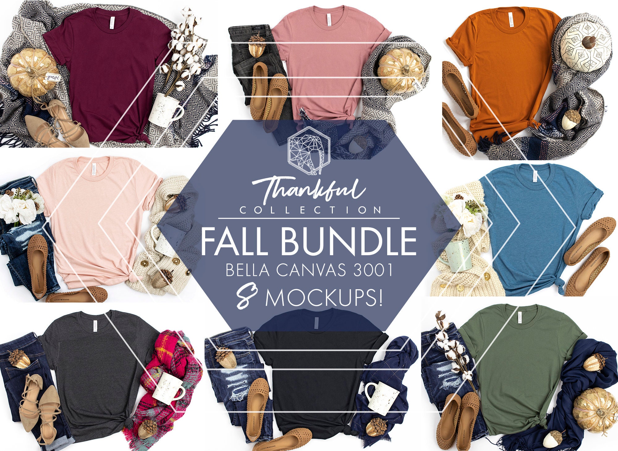 FALL BUNDLE 3001 Mockup Thanksgiving Shirt Mock Up Fall Mock | Etsy