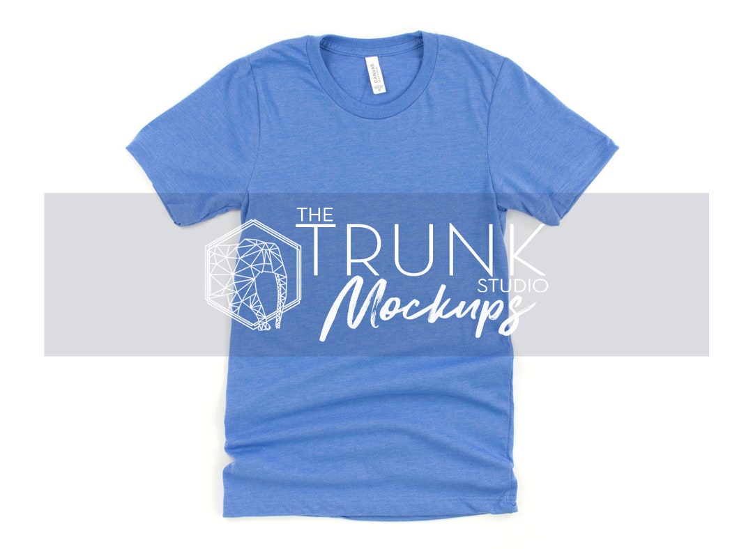 3001 HEATHER COLUMBIA BLUE Mockup, Heather Columbia Blue Mockup, Bella ...