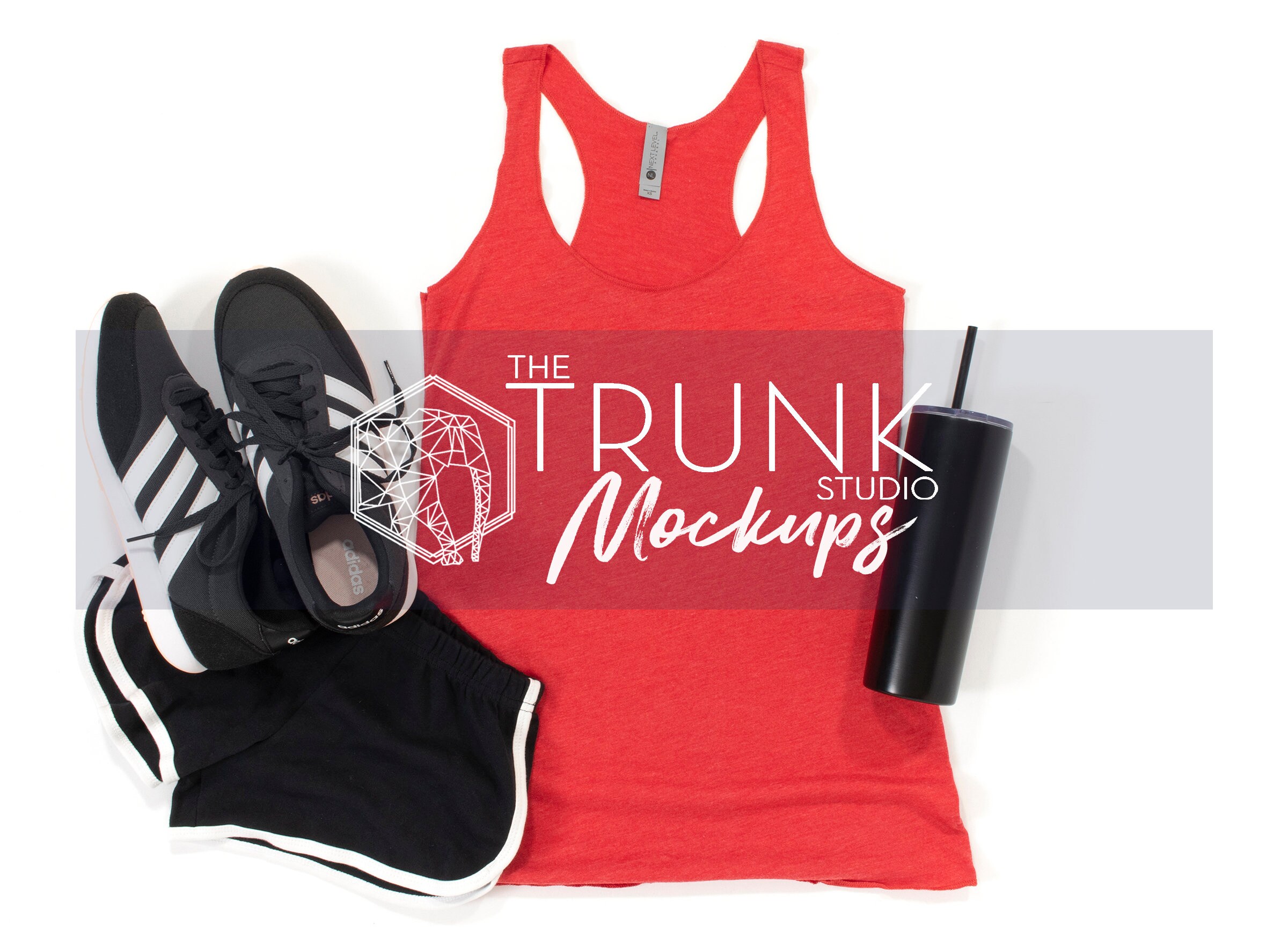 Digital Prints Art & Collectibles Womens Tank Mockup 6733 Vintage Red ...