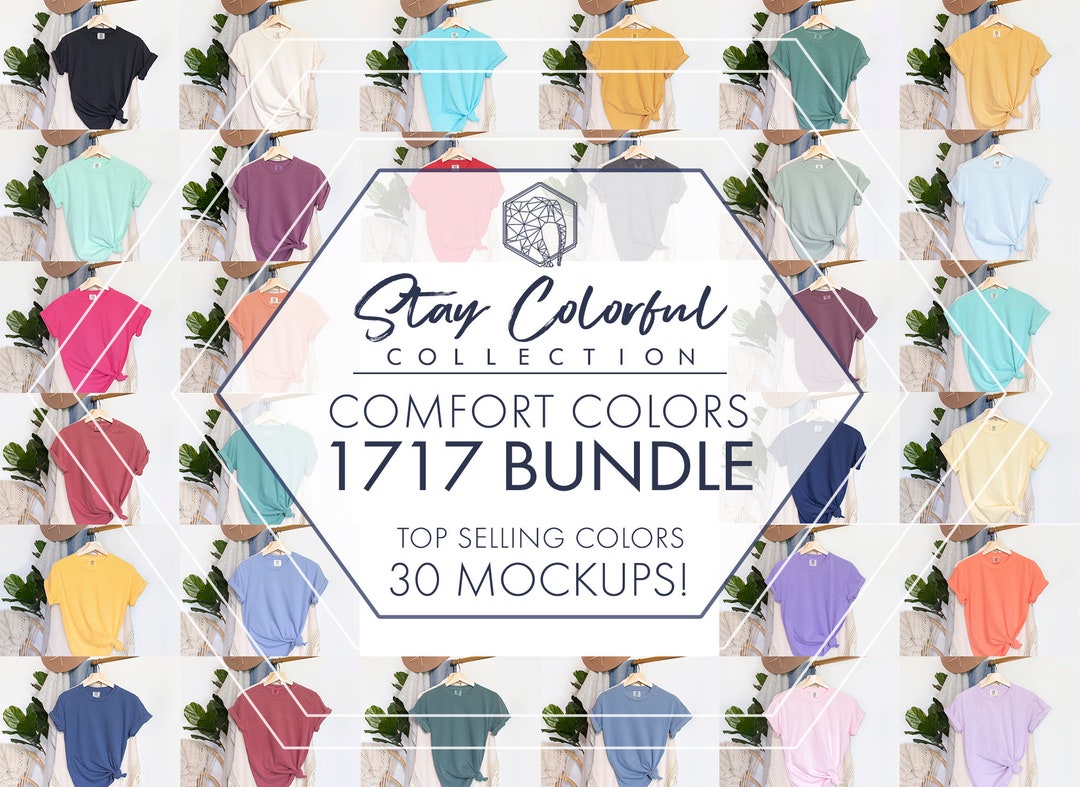 1717 MOCKUP BUNDLE, Hanger Mockup Tshirt, Comfort Colors 1717 Mockup ...