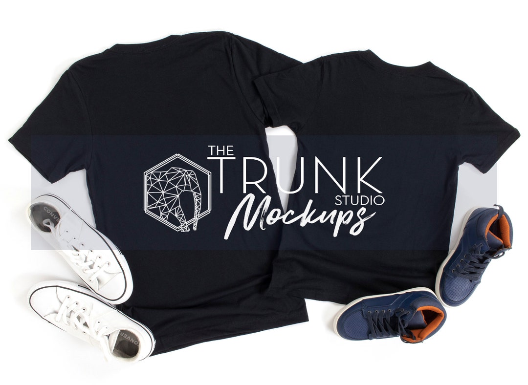 BACK OF SHIRT Mockup Daddy and Me Mockup 3001Y Black Mockup - Etsy