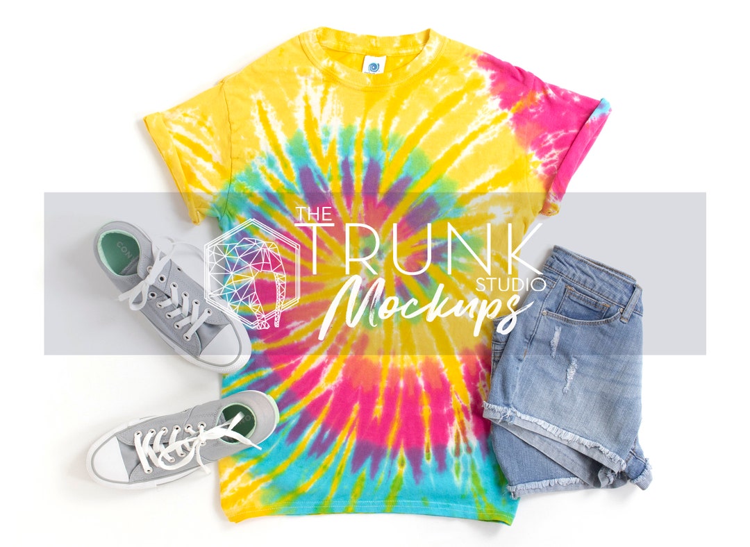 1000 AURORA Mockup, Aurora Tie Dye Mockup, Colortone Tie Dye Mockup ...