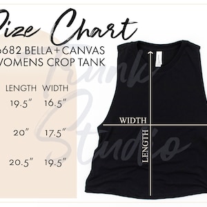 6682 SIZE CHART, Crop Tank Size Chart, Bella Canvas 6682 Size Chart ...