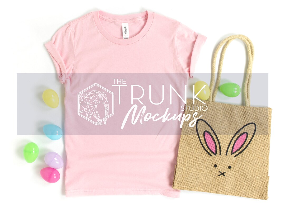 EASTER Pink 3001Y Mockup, Easter Shirt Mockup, Pink Shirt Mock Up, Kids ...