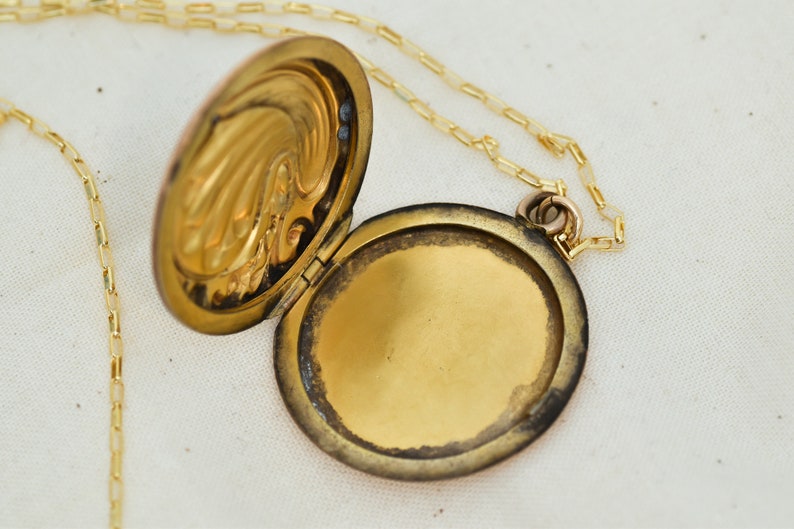 Antique Victorian Art Nouveau Monogram Initial Locket Pendant Necklace ...