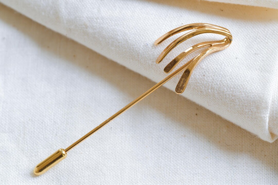 VTG Mid-century Modernist Stick Pin • Small Petite Lapel Pin Brooch ...