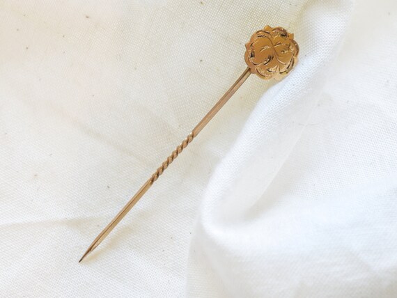 Antique Victorian Small Scalloped Stick Pin Brooch | … - Gem