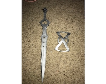 Hand-forged Infinity Sword Metal Infinity Blade Miniature Replica 30cm ...