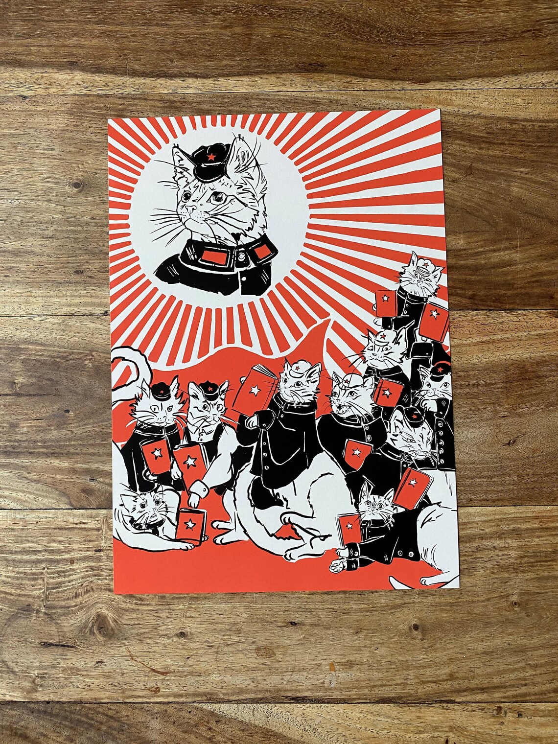 A4 Communist Cat Print - "the Chairman" - Etsy UK