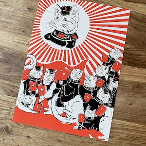 A4 Communist Cat Print - "the Chairman" - Etsy UK