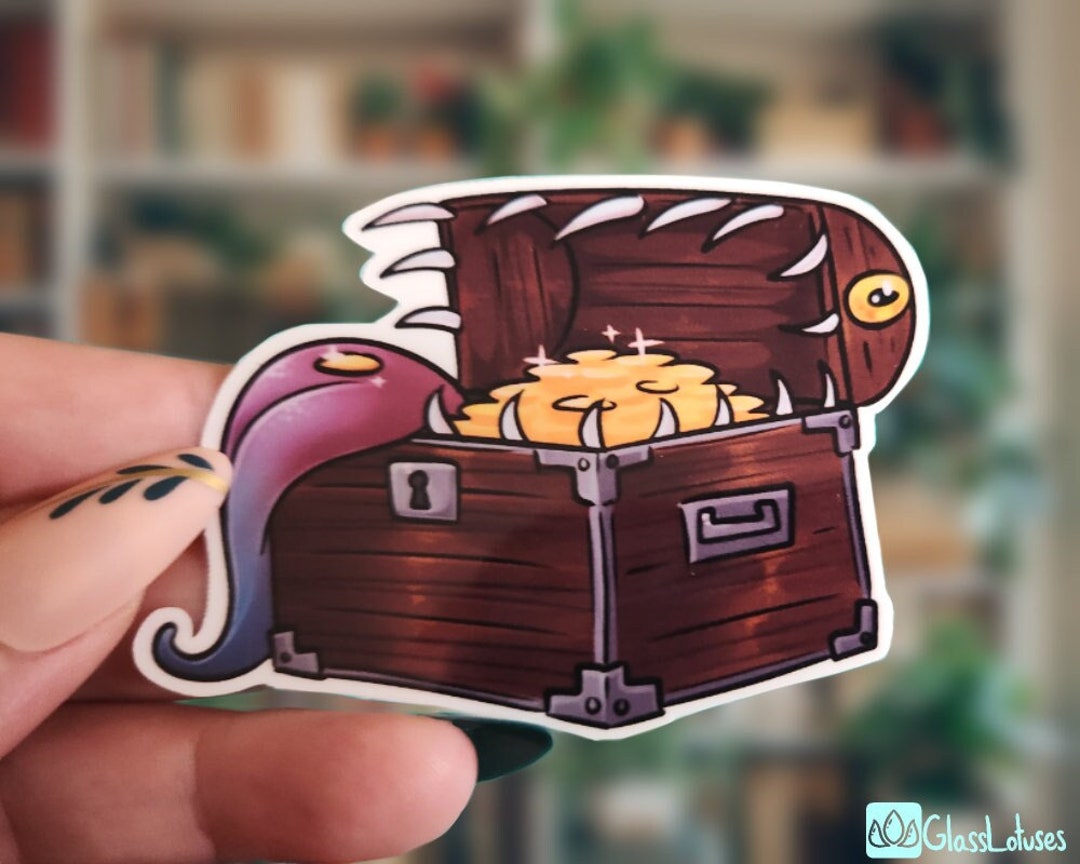 Mimic Treasure Chest Vinyl Stickers Tabletop RPG Sticker, TTRPG Monster ...