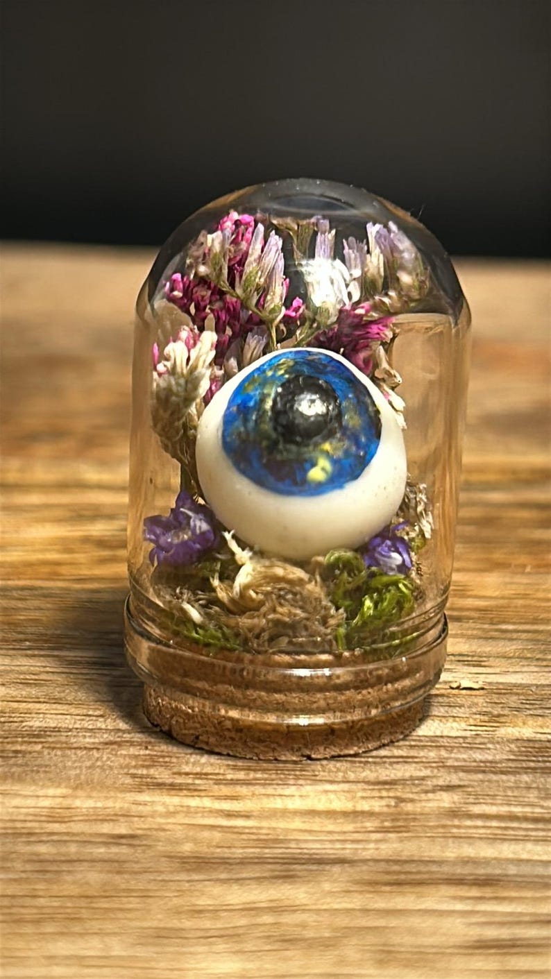 Handmade Glow in the Dark Eye in a Jar, Spooky Terrarium - Etsy