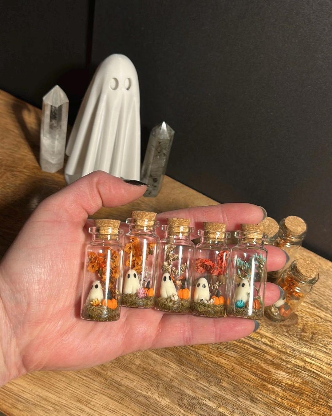 Glow in the Dark Pet Ghost in a Jar: Handmade Polymer Clay Mini Art - Etsy
