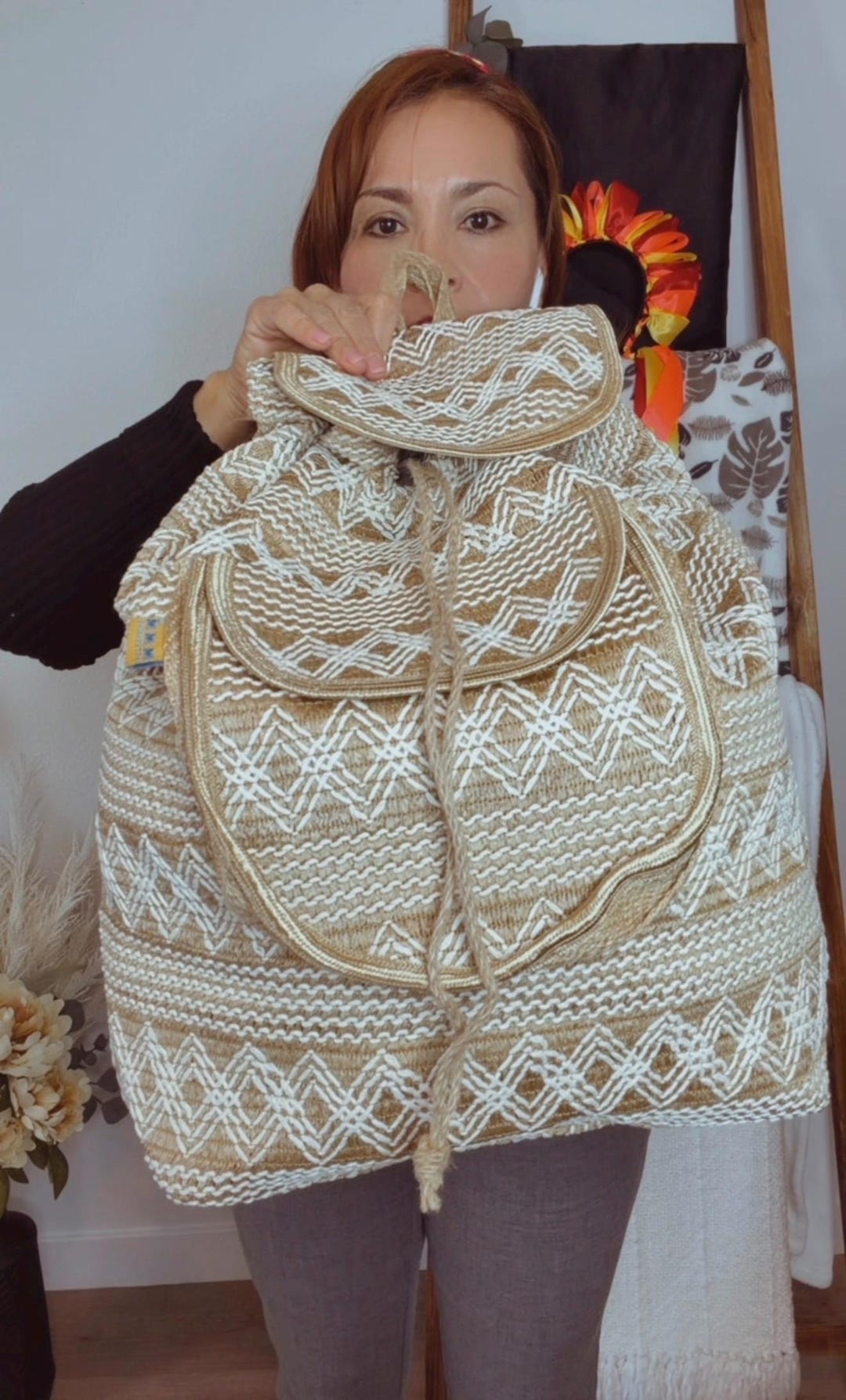 Handwoven Jute Backpack | Rustic Mexican Artisan Bag - Etsy