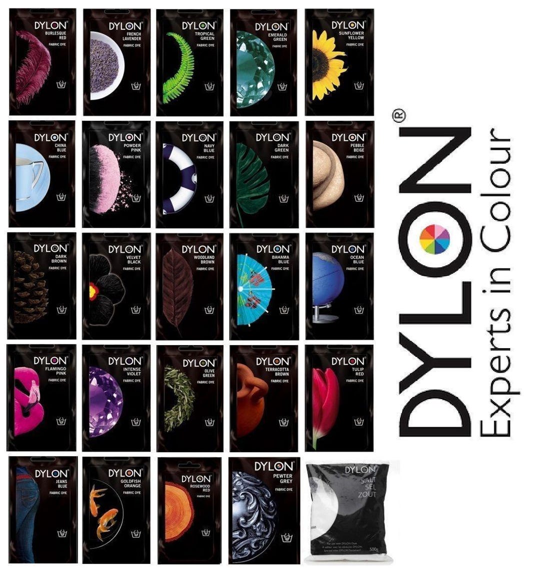 Dylon Permanent Hand Fabric Dye (50g) - Choose Colour - Etsy