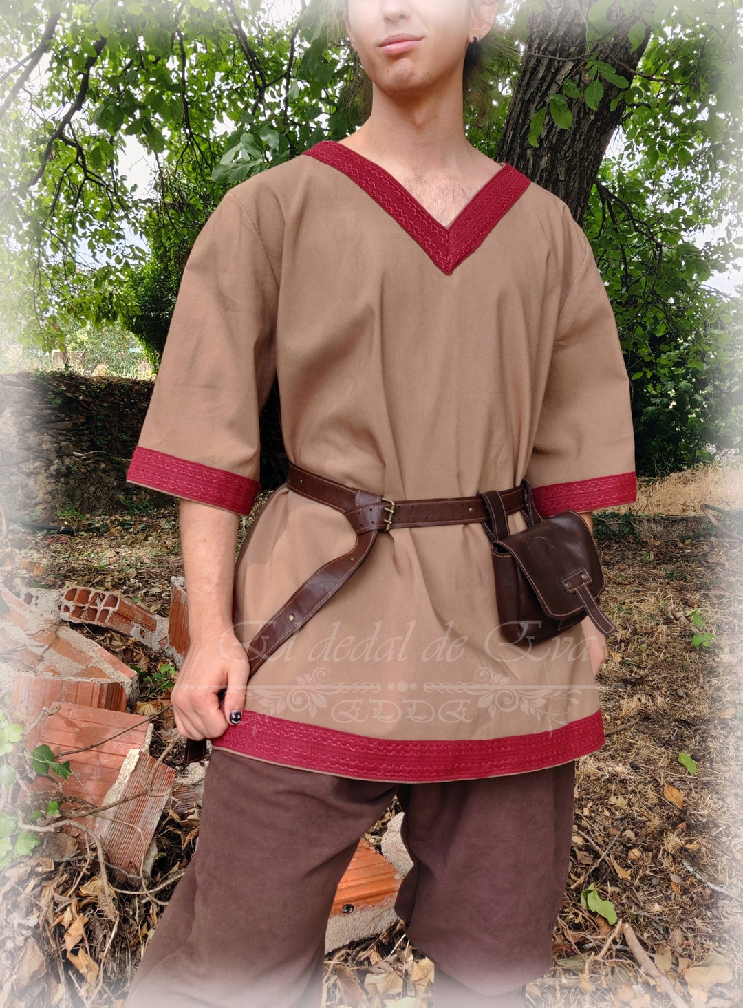 Men's Medieval Tunic. Brown Tabard Tunic Surcoat. - Etsy