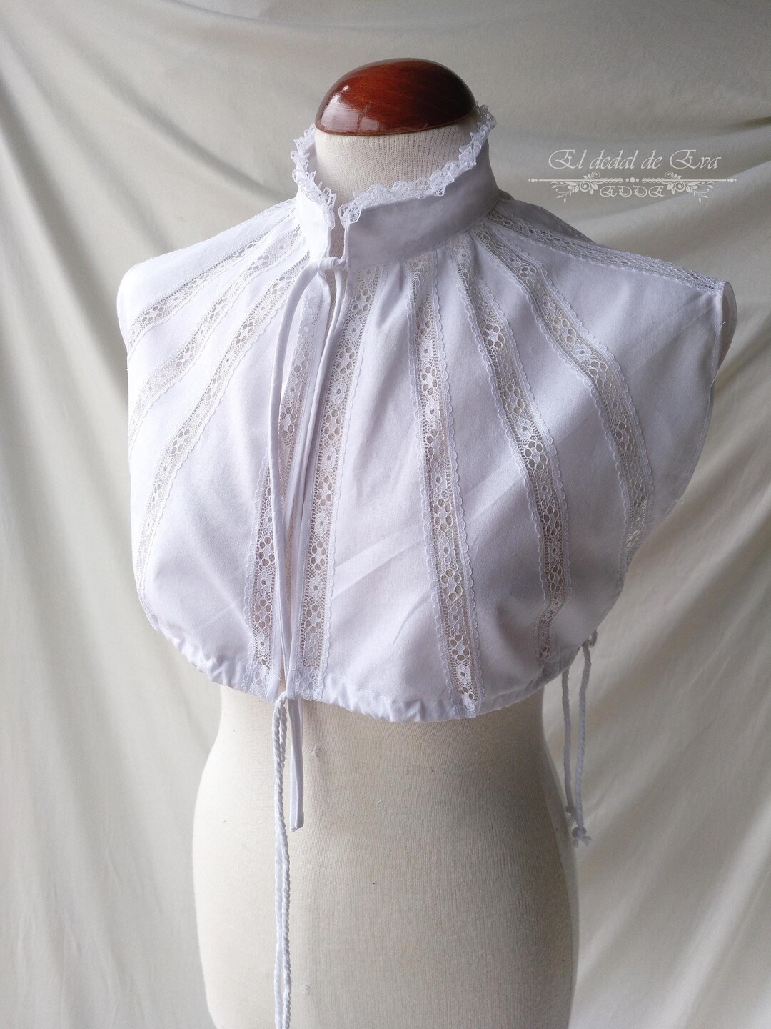 Renaissance White Cotton Ruff With Interlining. Elizabethan Shirt ...