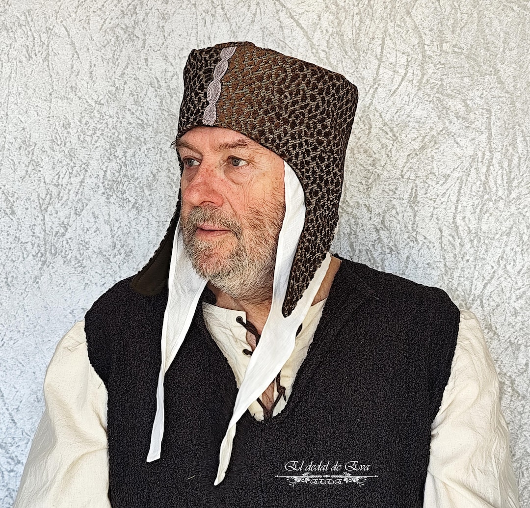Medieval Cap, 13th Century. Hat With Earflaps. Men's Headdress From the ...