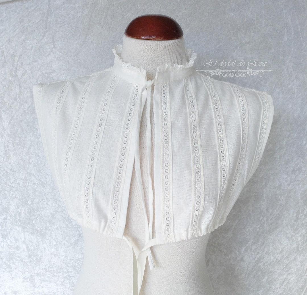 Renaissance Off-white Linen Ruff With Interlining. Elizabethan Shirt ...