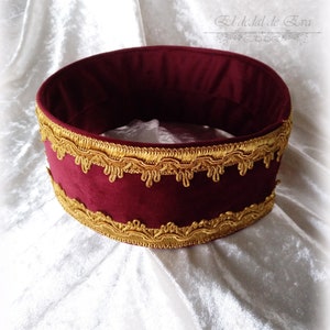 Medieval Burgundy Headdress. Renaissance Headdress. Torque. Headbands ...