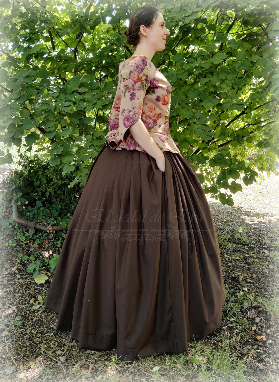 Brown Medieval Skirt. Renaissance Skirt. Peasant Skirt. Colonial - Etsy