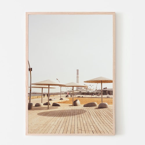 Beach Print Printable Wall Art Tel Aviv Israel Landscape - Etsy