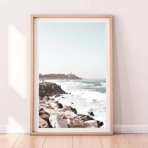 Tel Aviv Beach Poster Israel Print Asia HIGH QUALITY PRINT | Etsy