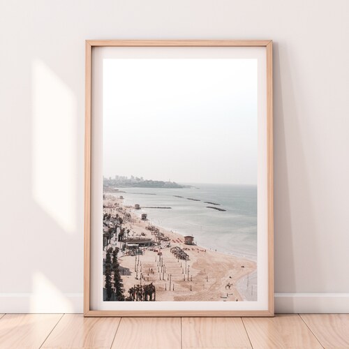Beach Print Printable Wall Art Tel Aviv Israel Landscape - Etsy