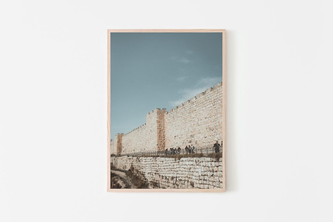 Jerusalem Print, Blue Sky Jerusalem Wall Poster, Holy Land Israel ...
