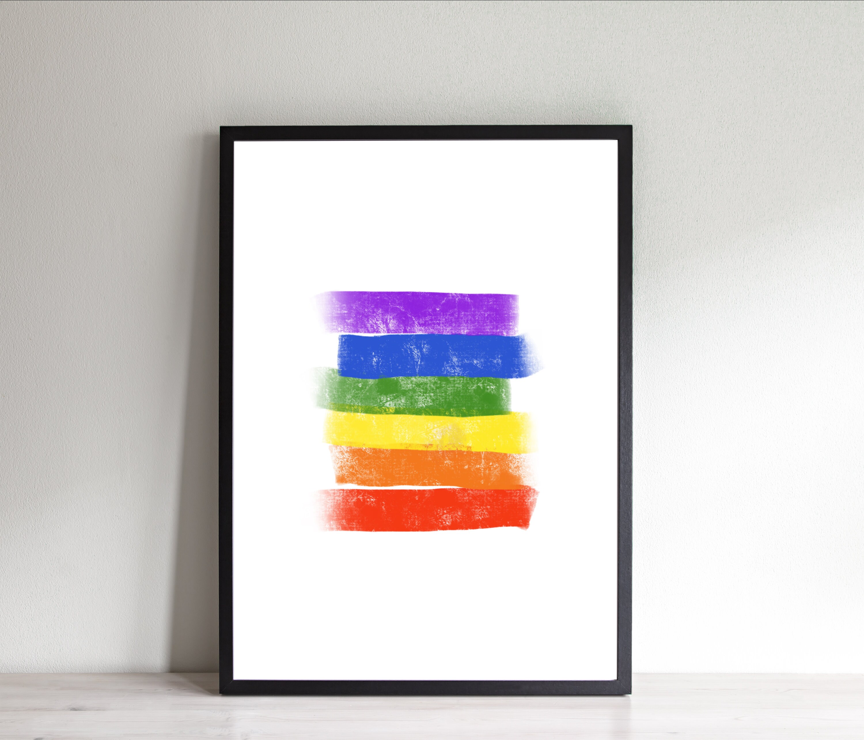 Pride Print Printable Wall Art LGBT Rainbow Colors Abstract | Etsy