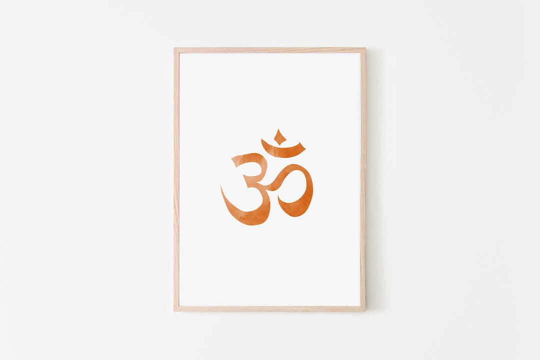 Burnt Orange Om Symbol Print Spiritual Wall Art Printable Wall Art - Etsy