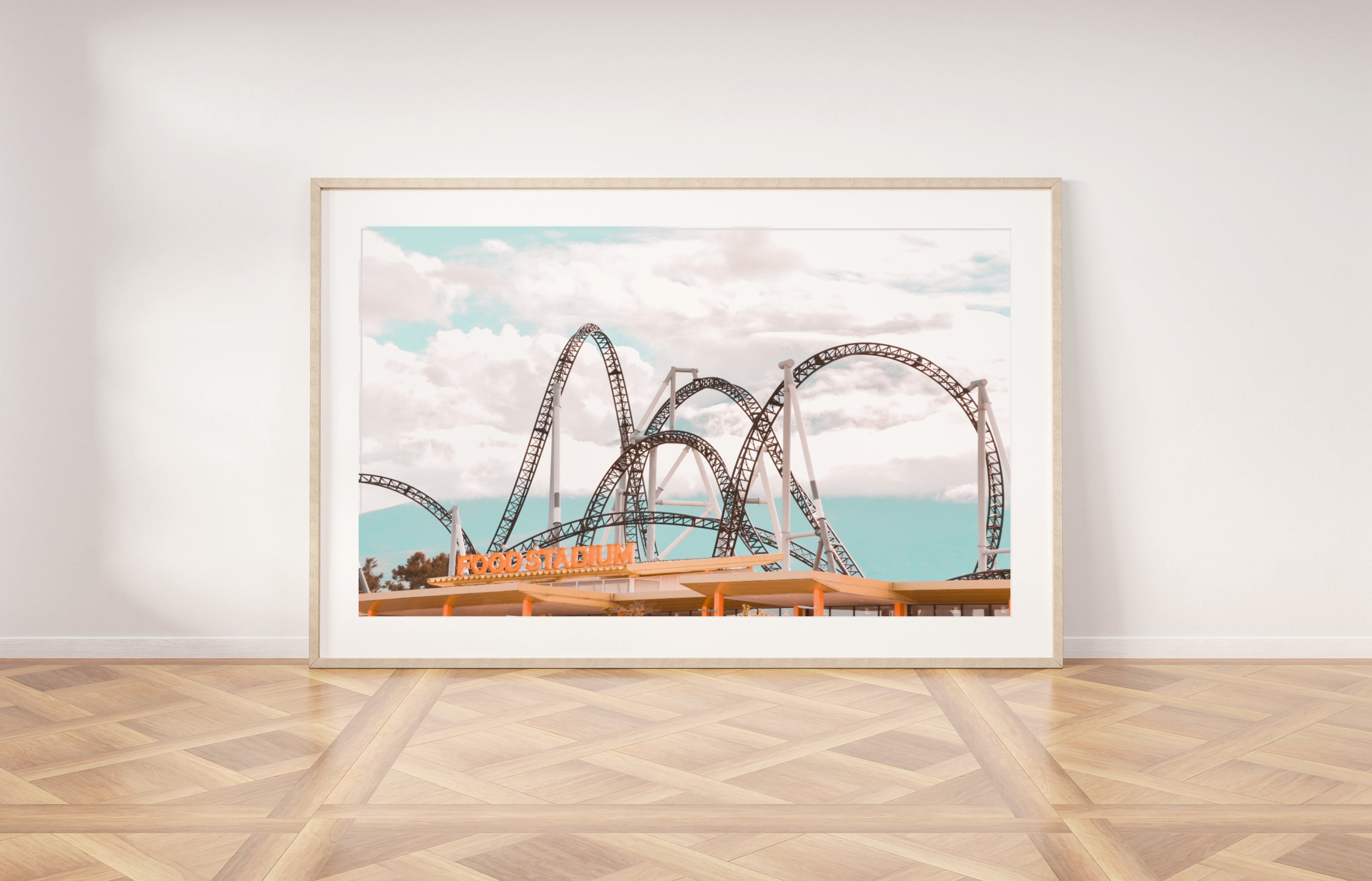 Roller Coaster Print, Printable Wall Art, Japan Fuji Q, Orange Digital ...
