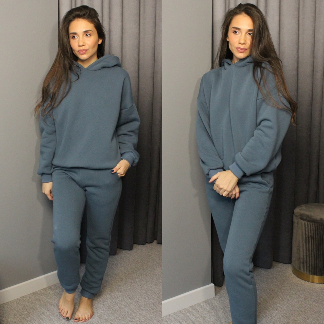 Soft Cotton Tracksuit, Sweatpant, Streetwear, Lounge Set, Two Piece Set ...