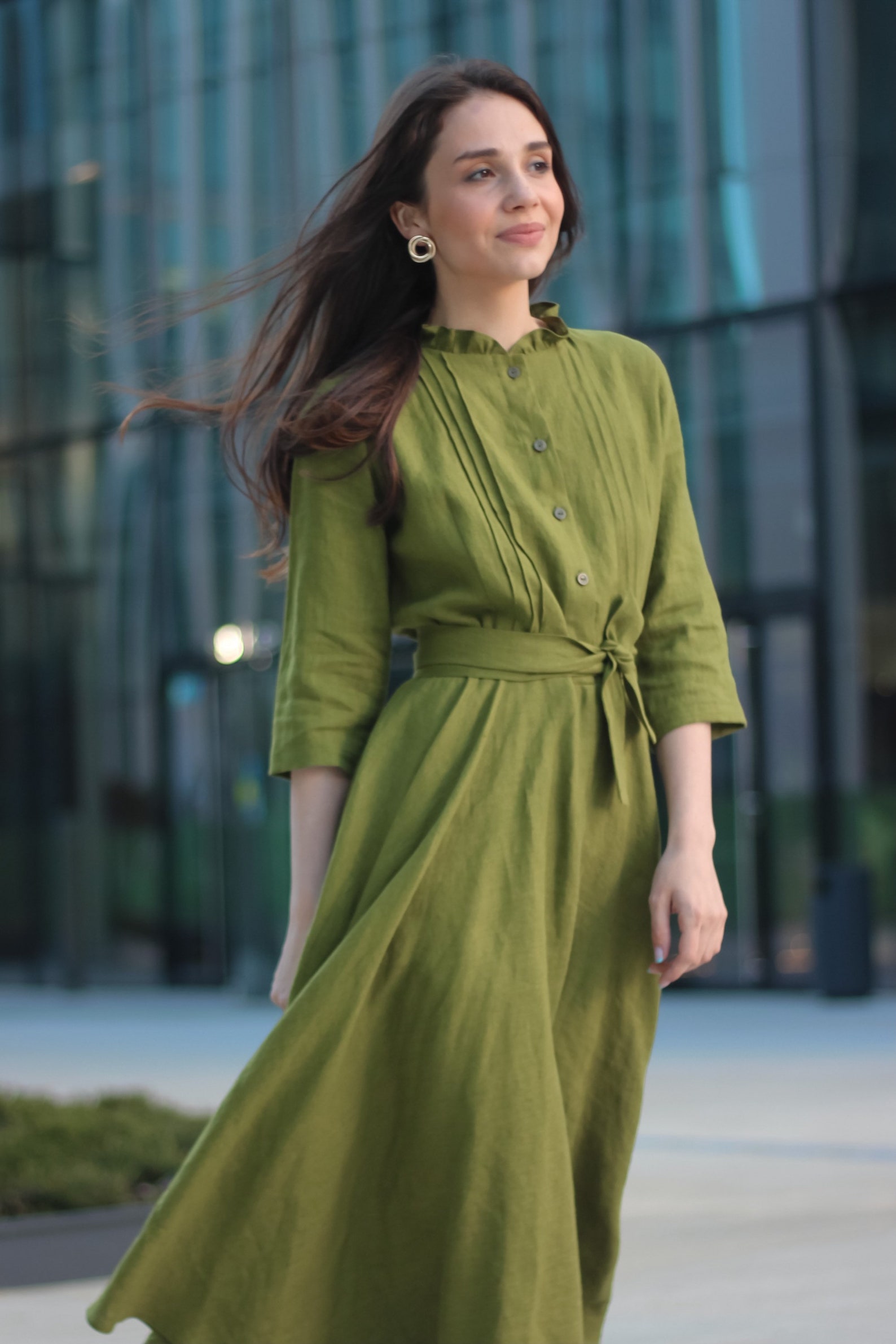 Robe en lin cottagecore robe vintage vêtements académiques - Etsy France