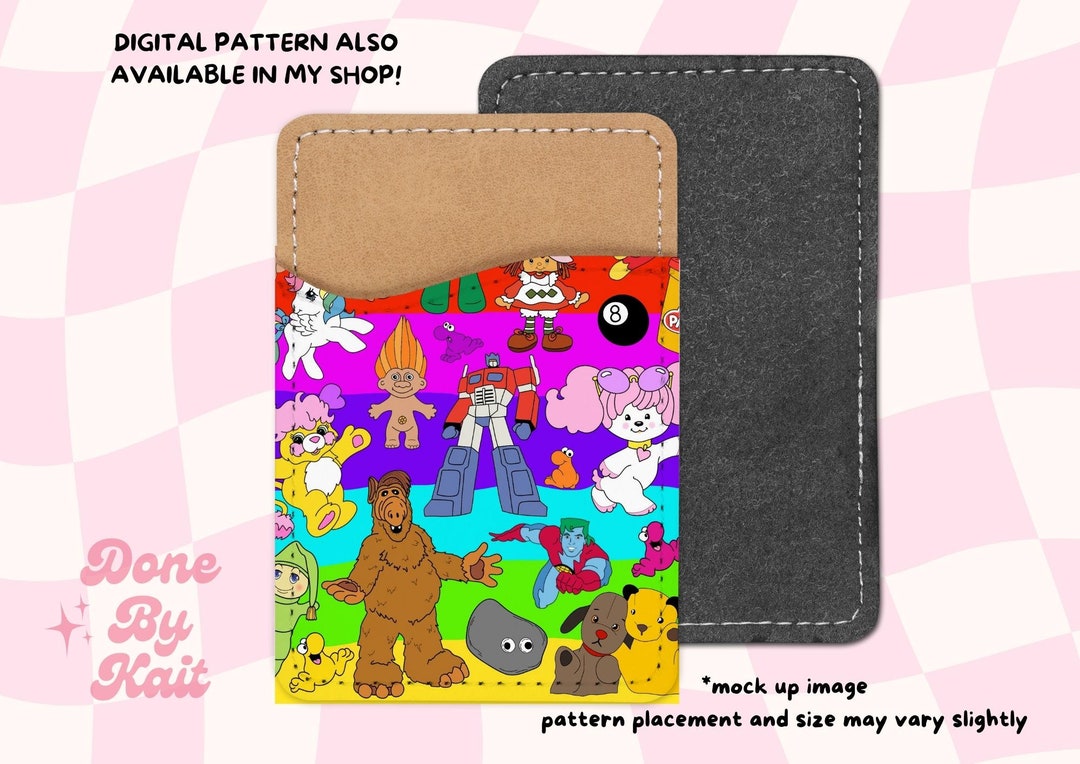 80S MASH Phone Card Holder Stick on Phone Wallet Phone - Etsy