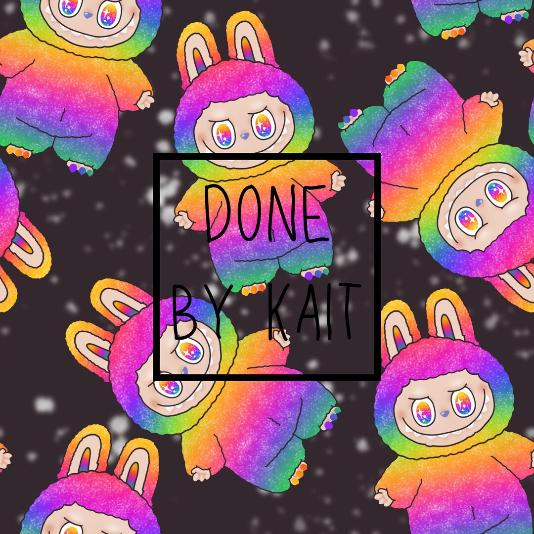 LABUBU RAINBOW - Seamless Digital Pattern - Etsy